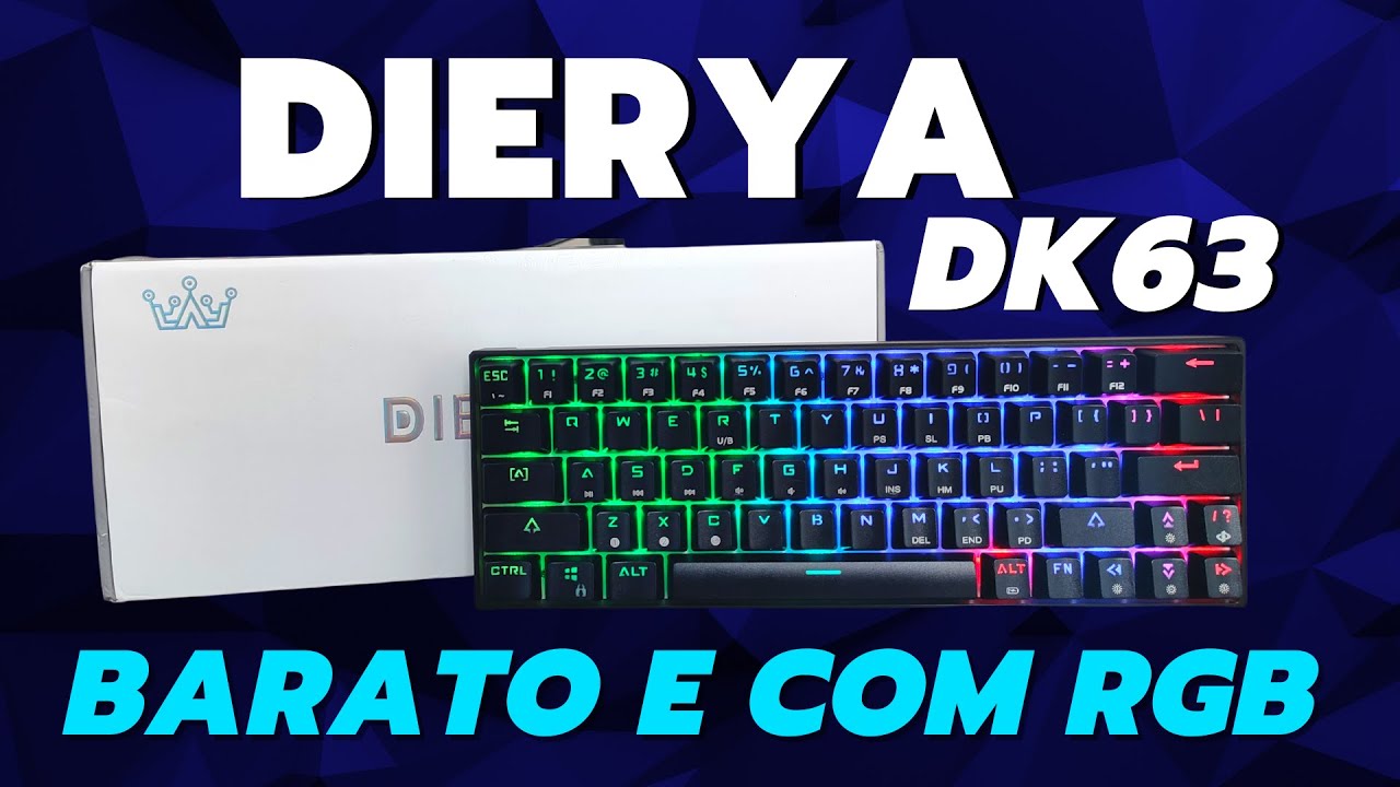 TECLADO MECÂNICO DIERYA DK63 (UNBOXING E ANALISE) - YouTube