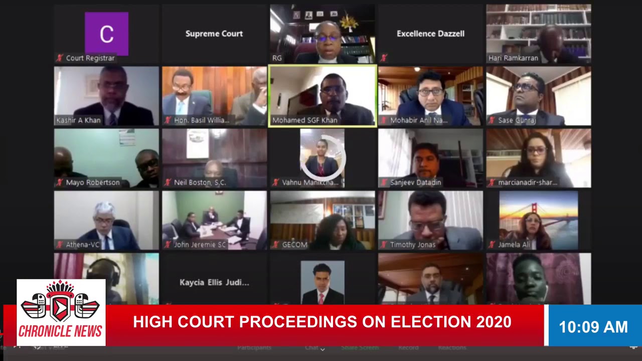 HIGH COURT PROCEEDINGS ON ELECTION 2020 - YouTube