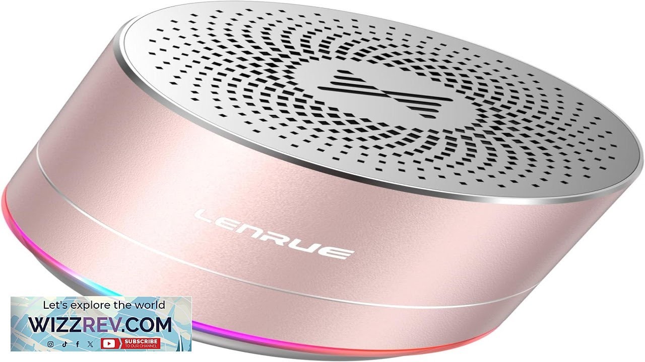 LENRUE A2 Portable Wireless Bluetooth Speaker with Lights and Lanyard ...
