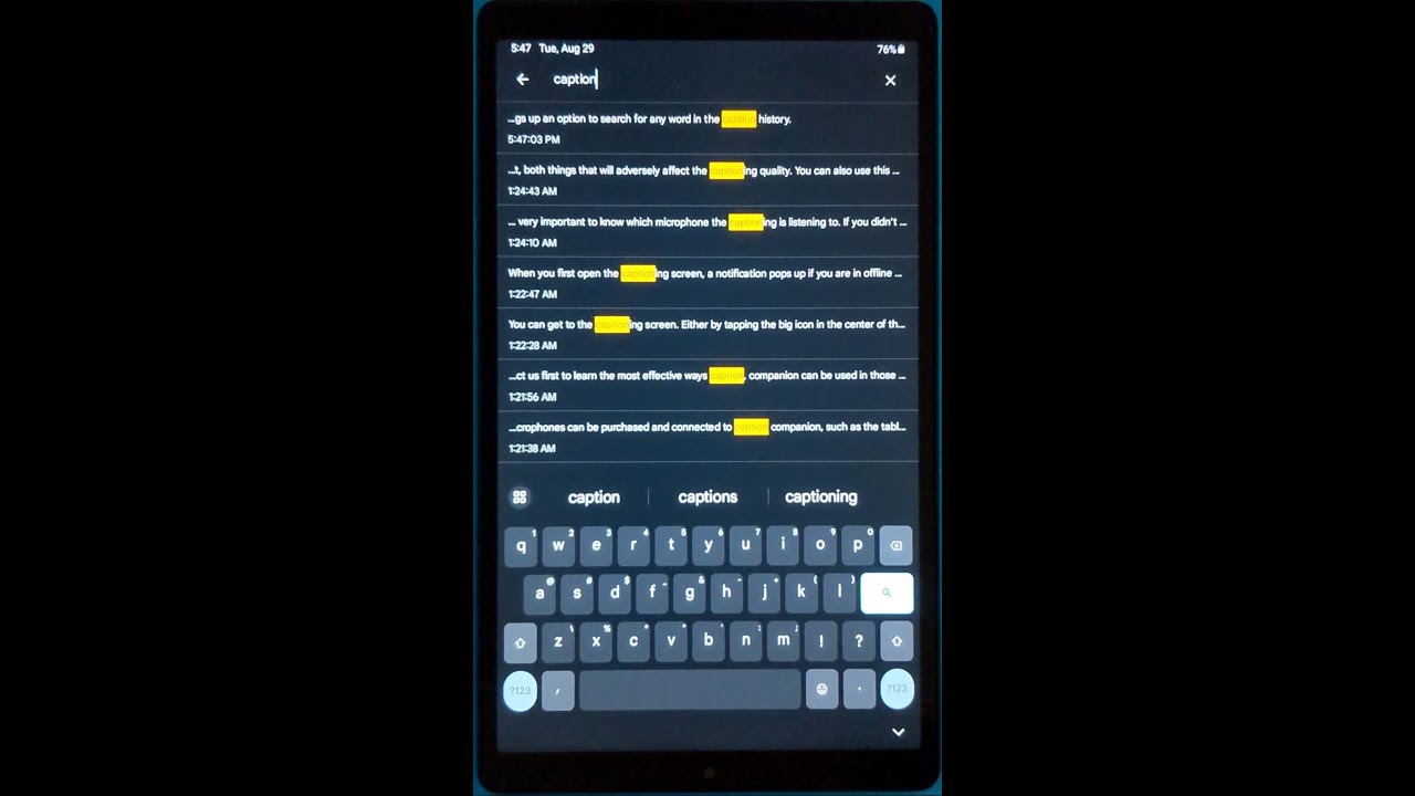 06 - Captioning screen full functionality - YouTube
