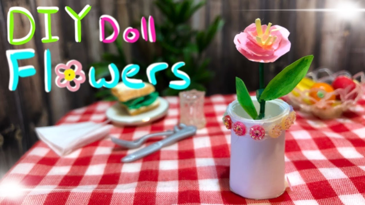 Doll DIY: Making Doll Flowers & Flower Pot |Mothers Day ...