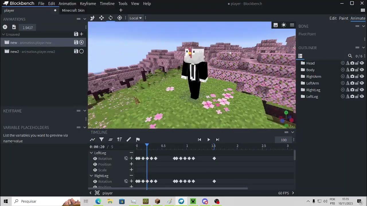 Blockbench Walking Animation Test - YouTube