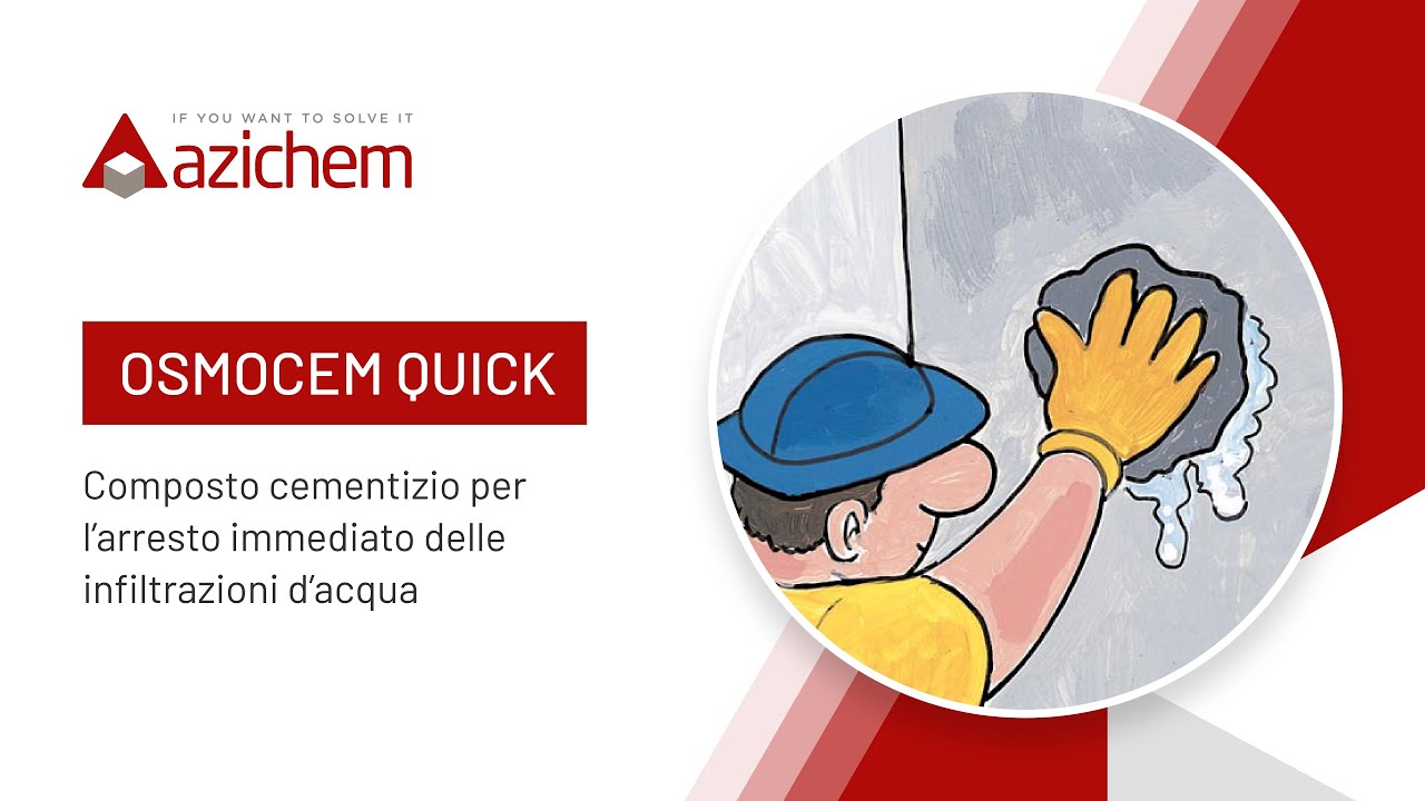 Osmocem Quick - composto cementizio per l'arresto immediato delle infiltrazioni d'acqua - YouTube
