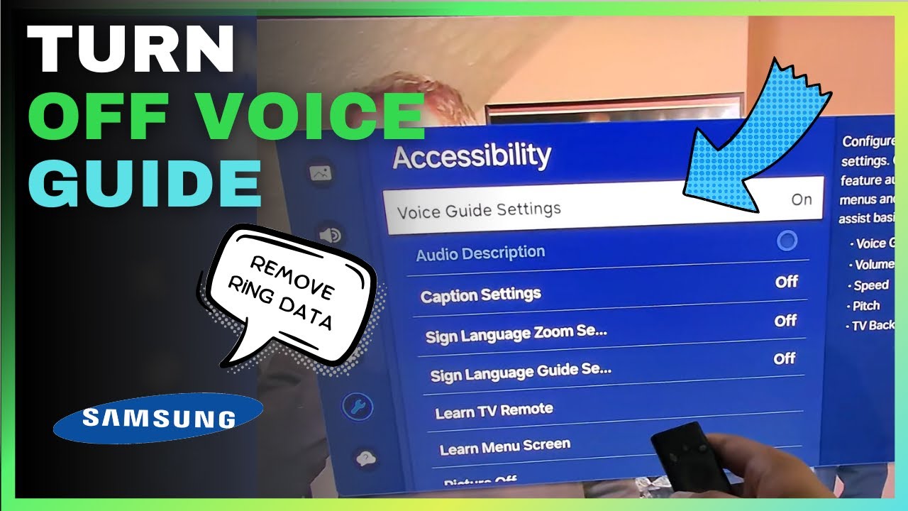 How to Stop Samsung TV from Talking (Voice Guide Narration) - YouTube