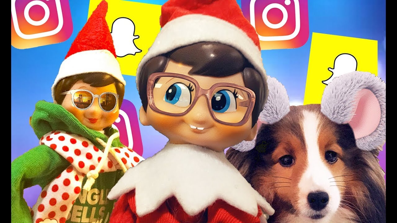 "Takin' Elfies" - 📸🎅🏼 Elf on the Shelf Snapchat/Instagram Movie! - YouTube