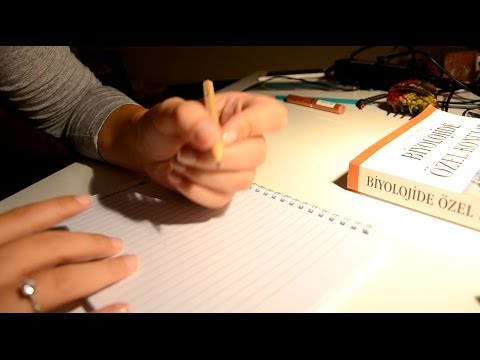 Türkçe Asmr - yazı yazma, sakız çiğneme / Turkish Asmr - writing, chewing gum