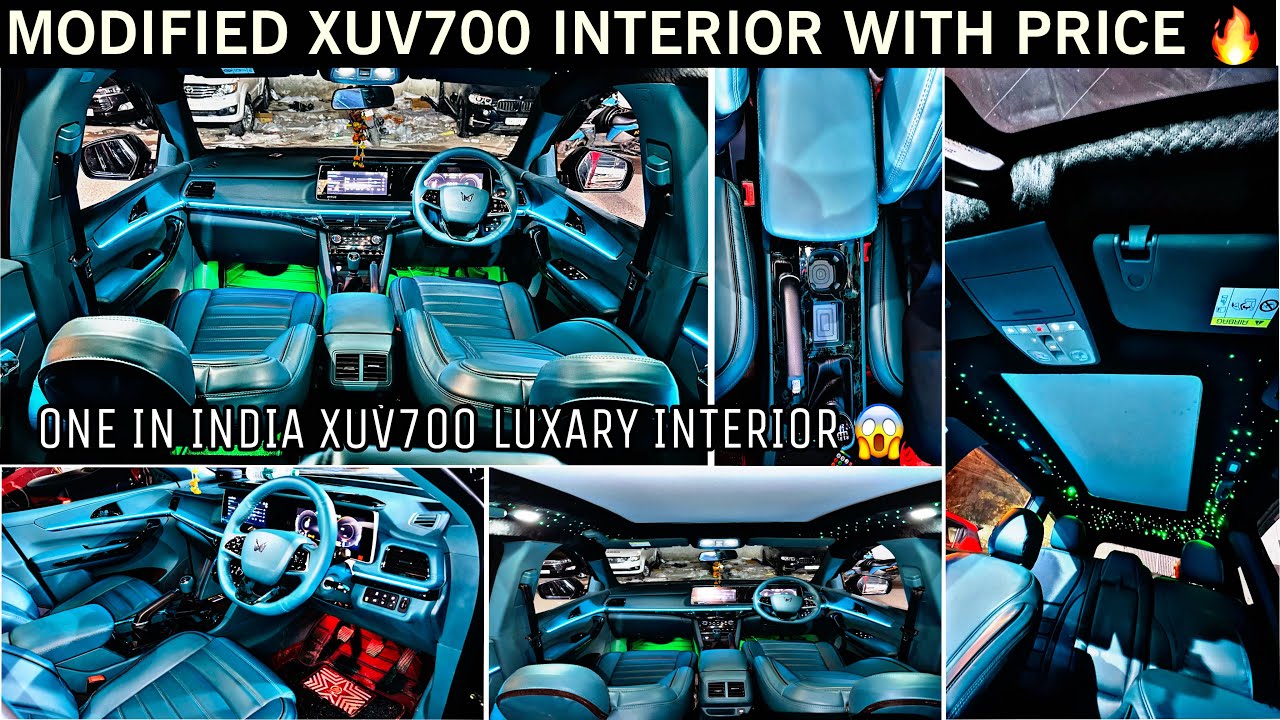 Xuv700 Ax Modified 🔥 Xuv700 Full interior modified in persian green 😱 ...