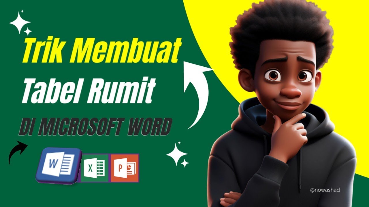 cara membuat tabel rumit microsoft word - YouTube