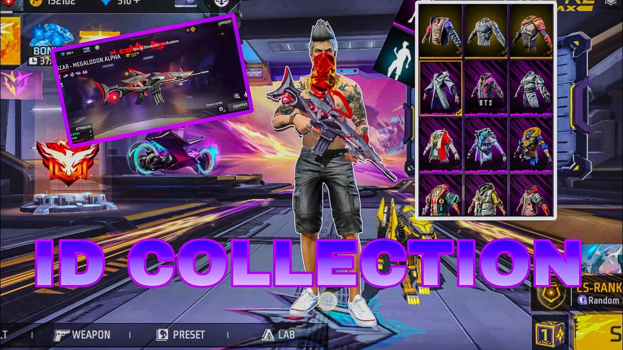 MY Id Collection Rare Items 😍 | Free Fire Id | HR GAMING FF 2.O - YouTube