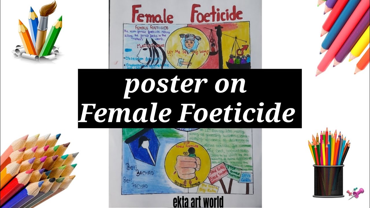 poster on female foeticide / Ekta Art World 🌎 - YouTube
