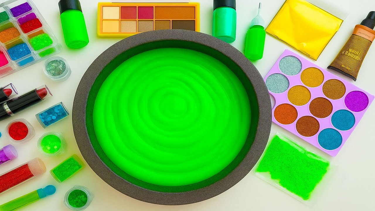 Satisfying Rainbow Slime: Melting Makeup, Glitter & Jelly Into Perfect ...