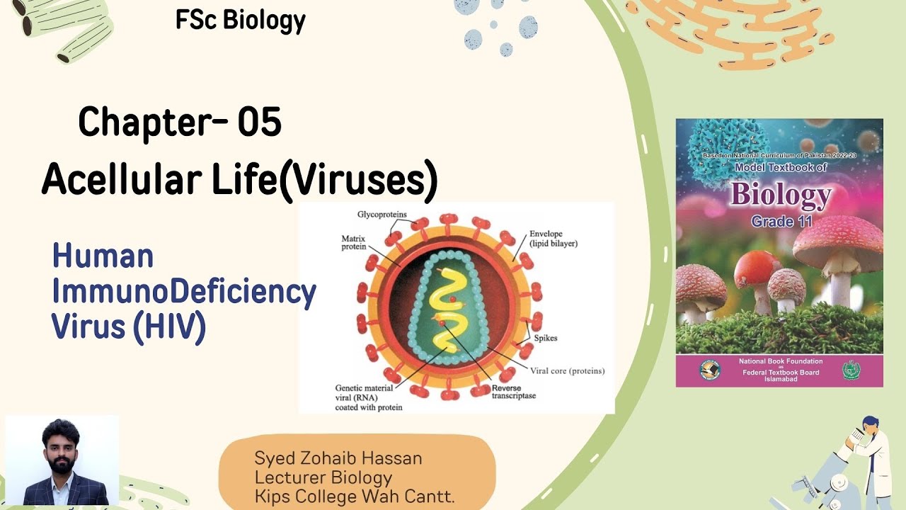 Lec 05 | Structure of HIV | Chap 05: Acellular Life |1st year Biology ...