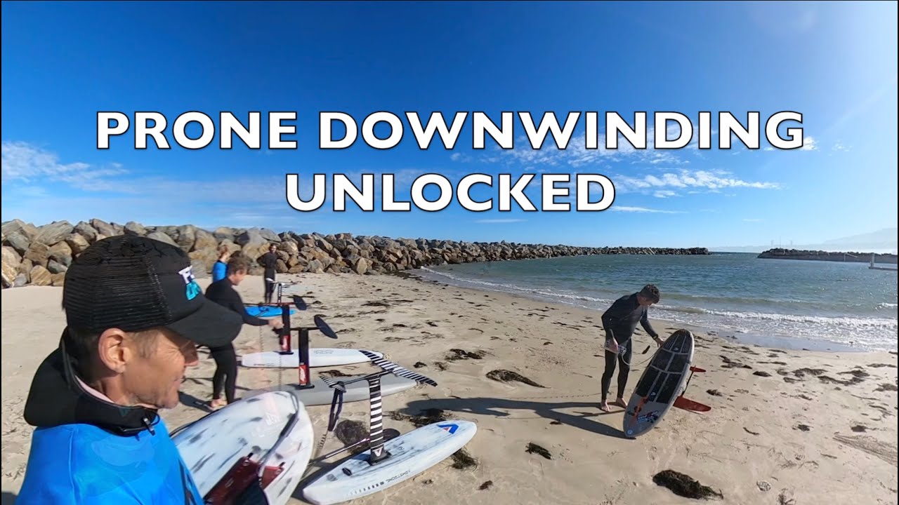 Prone downwinding unlocked with FoilDrive - YouTube