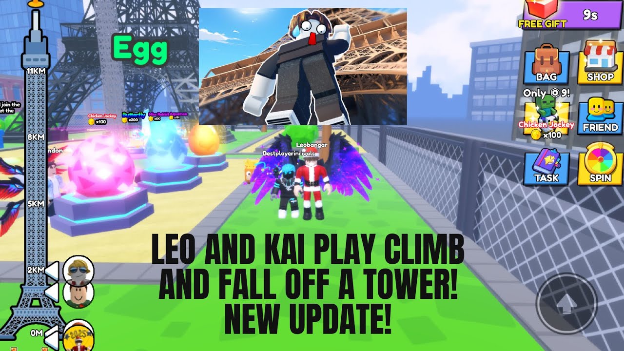 LEO AND KAI PLAY CLIMB AND FALL OFF A TOWER!(NEW UPDATE!) - YouTube