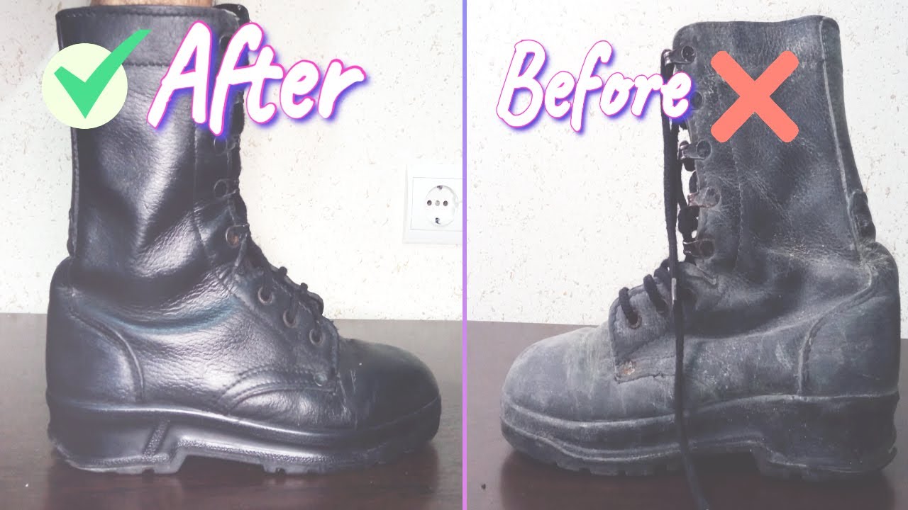 Cleaning military boots after 5 years #cleaning #cleanshose #cleanhouse ...