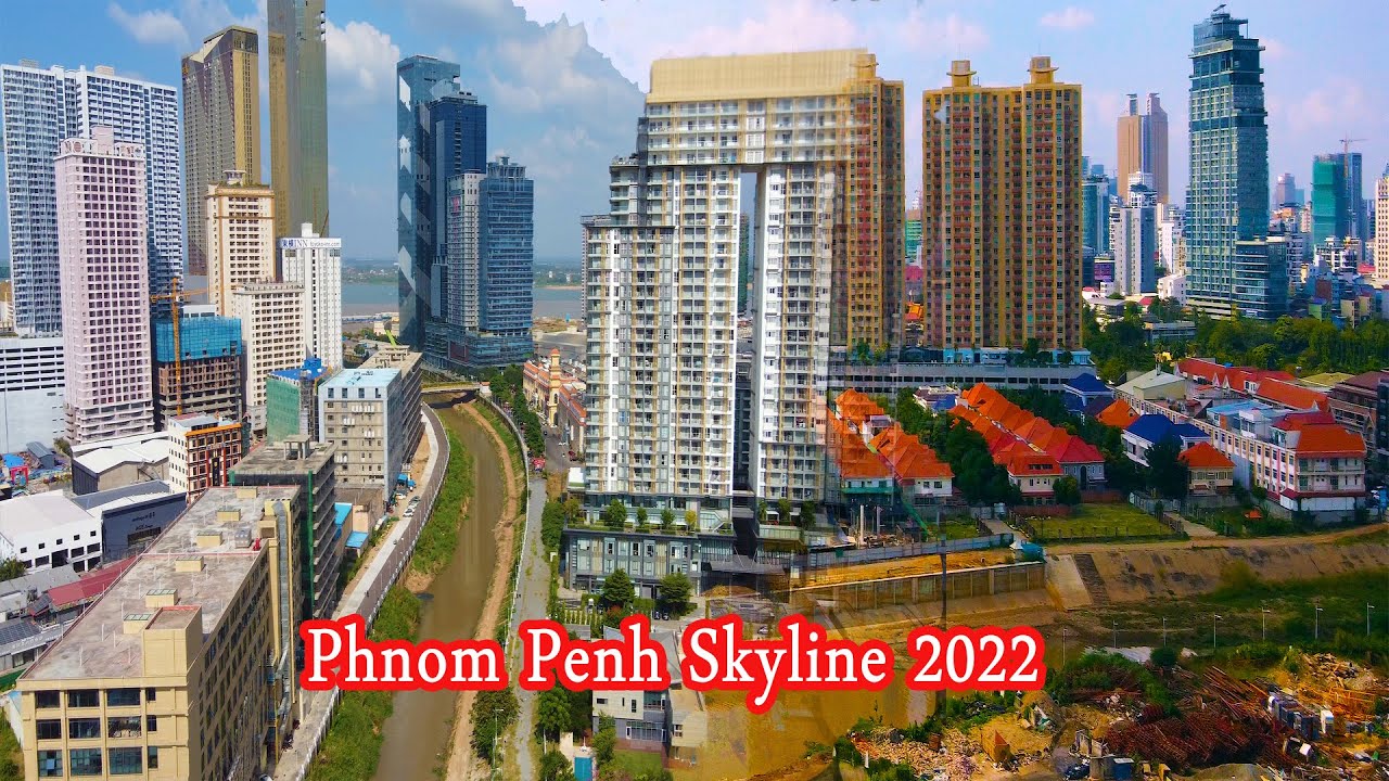 [4K] Aerial view of Koh Pich Phnom Penh Cambodia 2022 - YouTube