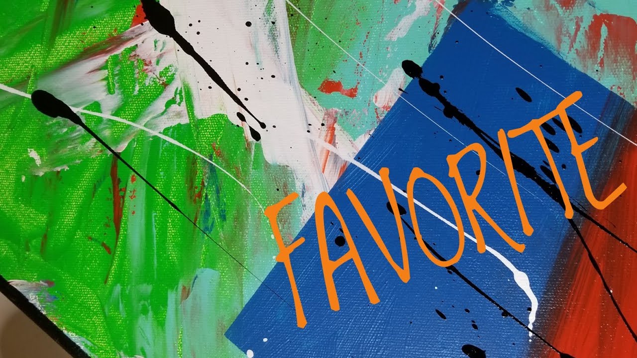 Favorite Painting Ever!! Mask and Splatter Acrylic Painting - YouTube