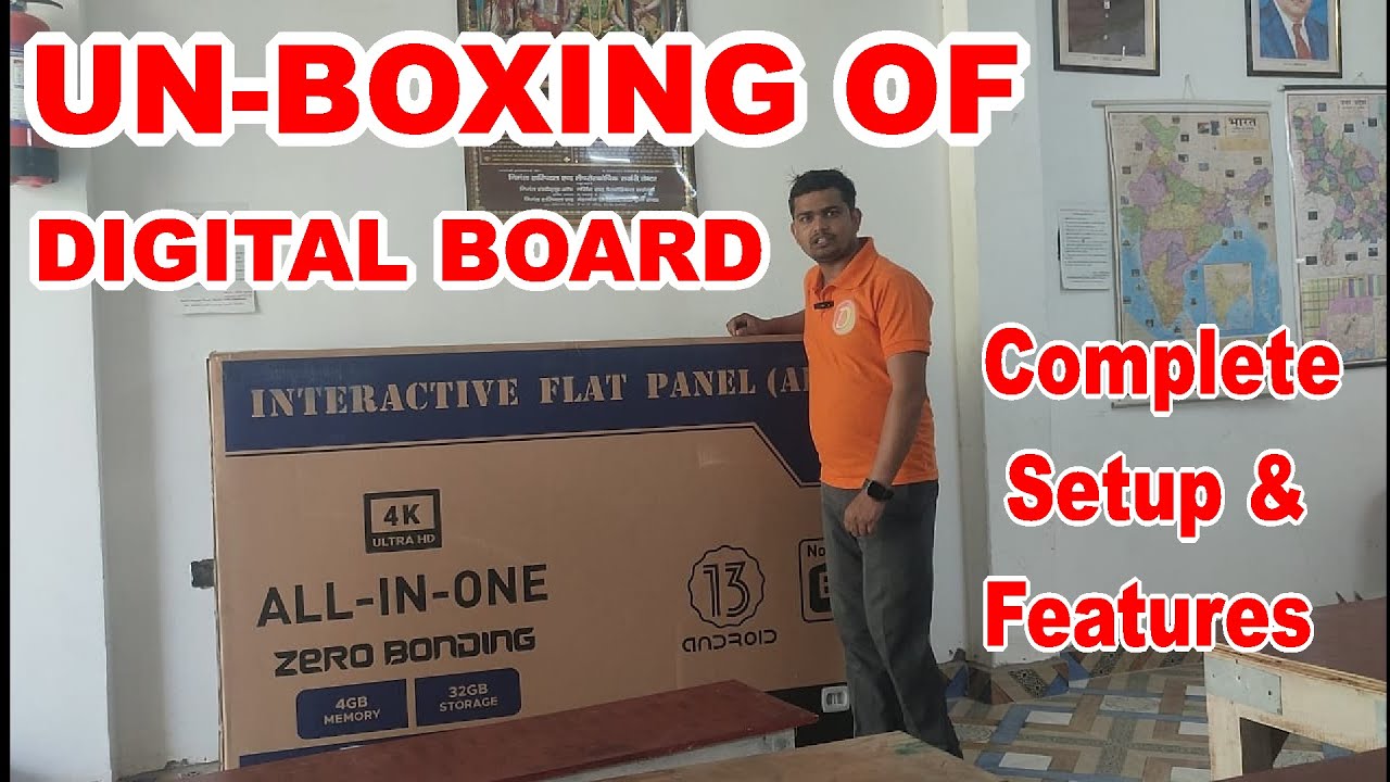 DIGITA BOARD UNBOXING AND SETUP | interactive Flat Pannel Unboxing ...