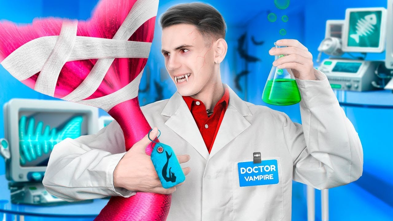 Mermaid in a Vampire Hospital || Rich VS Poor Mermaid - YouTube