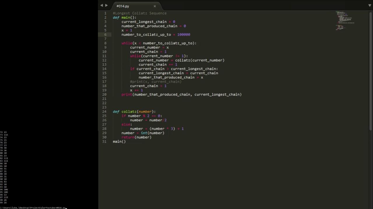 Python Beginner tutorial series using project Euler #14 - Longest Collatz Sequence - YouTube