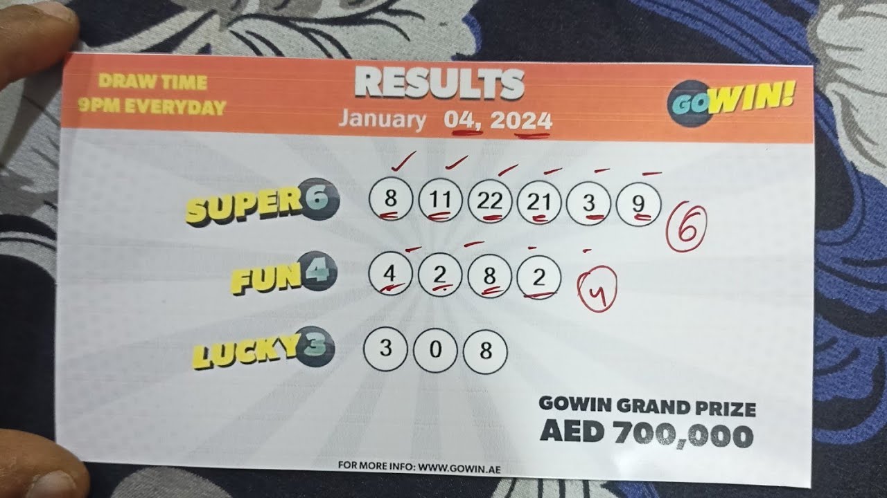 GO WIN DRAW RESULTS FOR JANUARY 05-01-2024 #GOWIN | FUN 4 | SUPER 6 ...