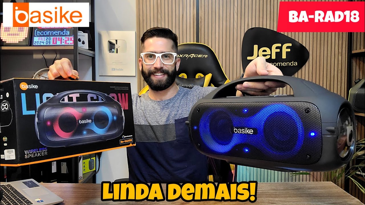Caixa de som BASIKE BOOMBOX BA-RAD18 60W IPX5: Essa marca TÁ CHEGANDO ...
