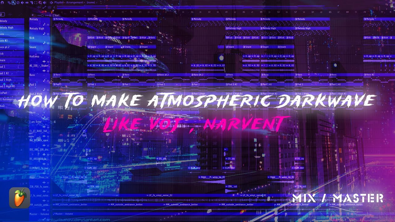 [FLP]HOW TO MAKE ATMOSPHERIC SYNTHWAVE LIKE VOJ & Narvent | FL Studio ...