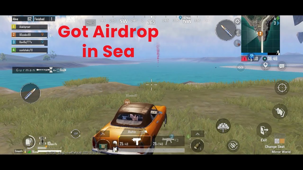 Got an Airdrop in the Sea | Picked up the Airdrop in Boat | BGMI - YouTube
