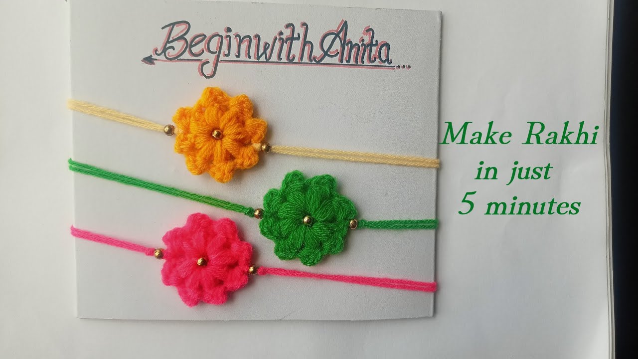 Crochet Beautiful New Rakhi Design || Rakhi kaise banaye || #tutorial ...