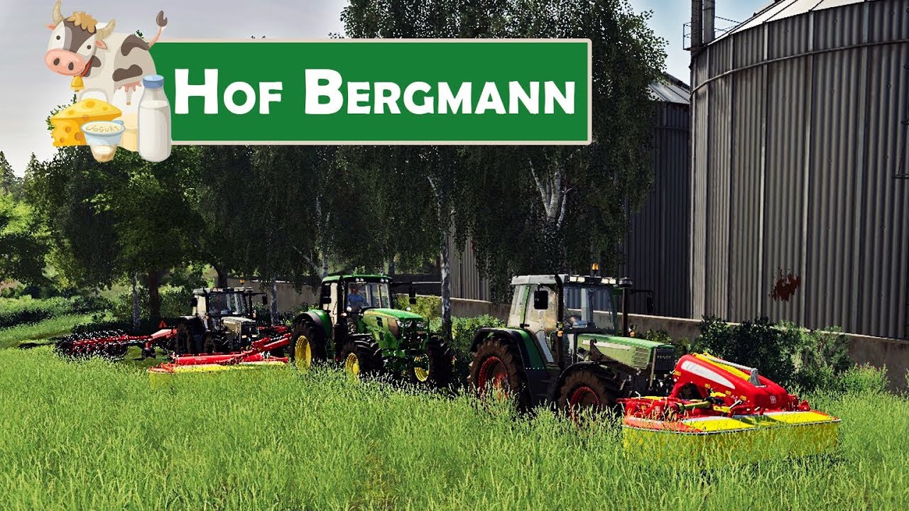 LS19 HOF BERGMANN #5:Gras Mähen und Schwaden | LANDWIRTSCHAFTS ...