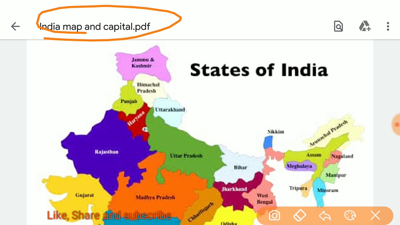 Indian state and their Capitals| Union Territory and their Capitals ...