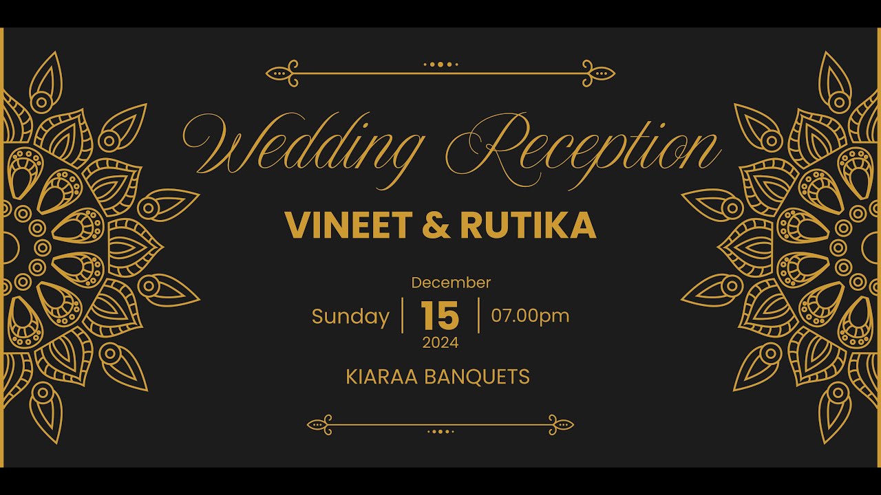 VINEET N RUTIKA WEDDING RECEPTION VDO - YouTube