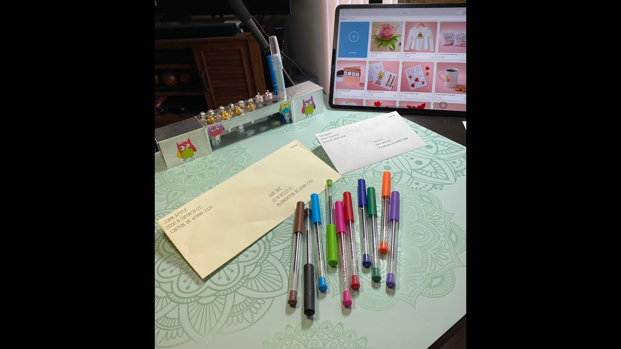 Cricut Maker to address your envelopes and using iPad - YouTube