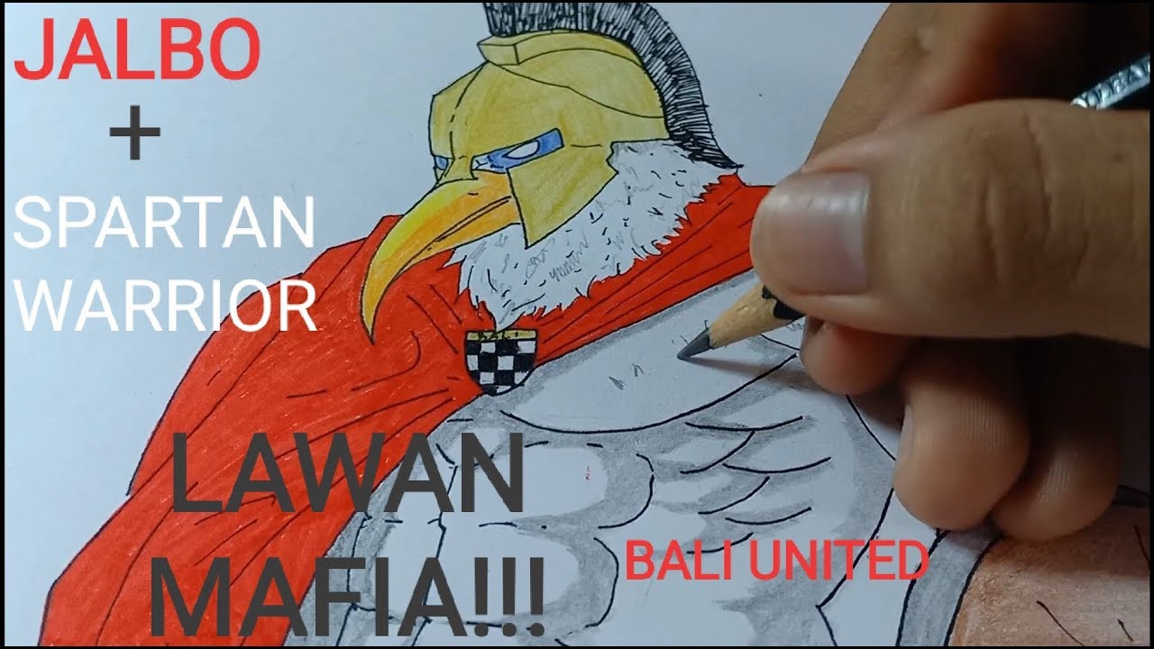 Menggambar Maskot Bali United - JALBO + SPARTAN WARRIOR - YouTube