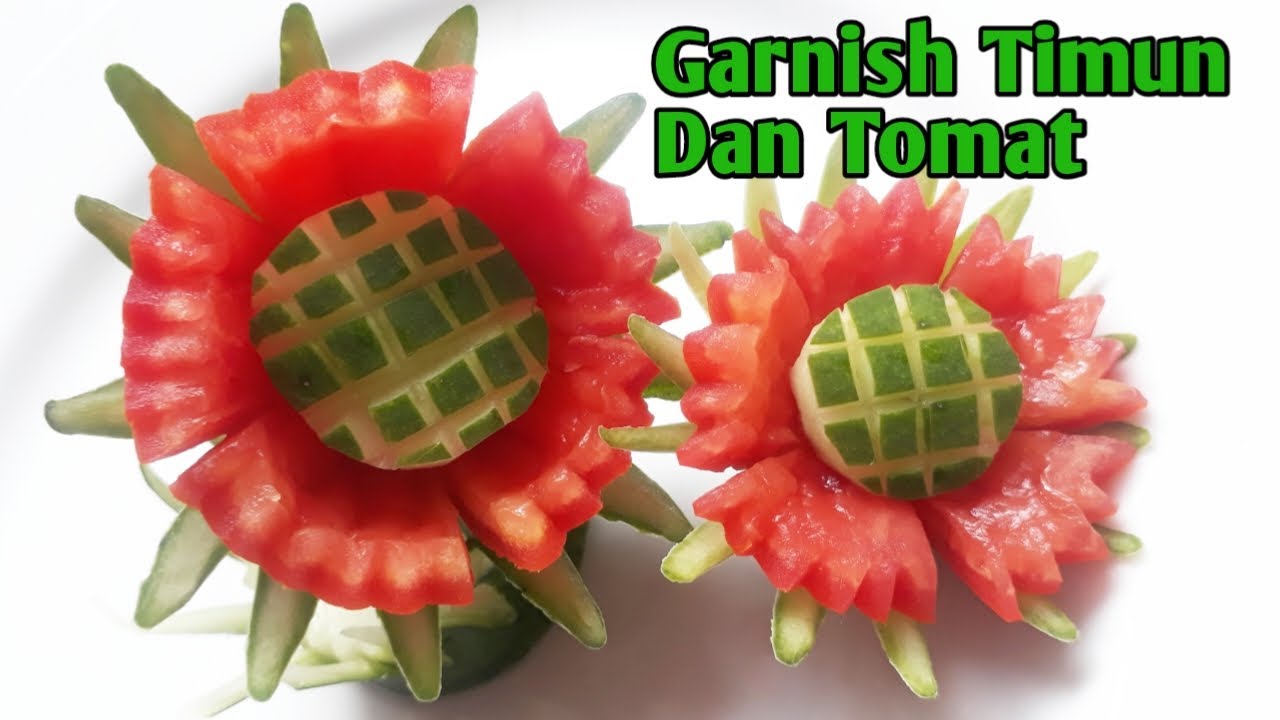Super Mudah !!! Garnish Timun Dan Tomat | Hiasan Tumpeng Sederhana ...