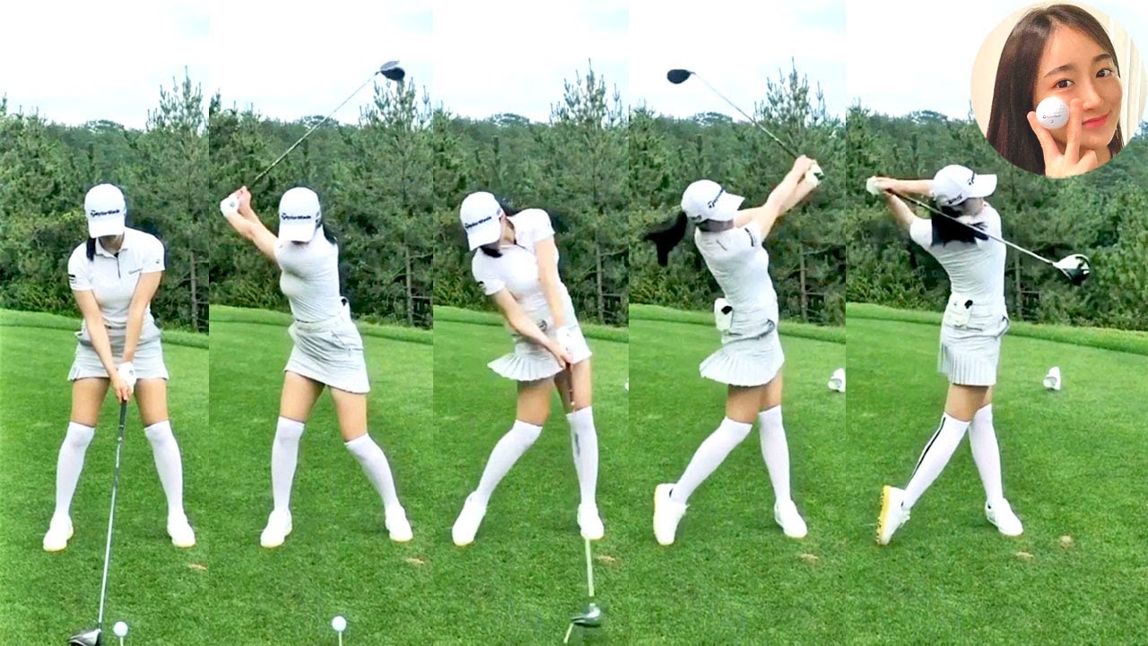 バク・ミリ Park Mi Ri プロゴルファー DRIVER SHOT SLOW MOTION !!! - YouTube