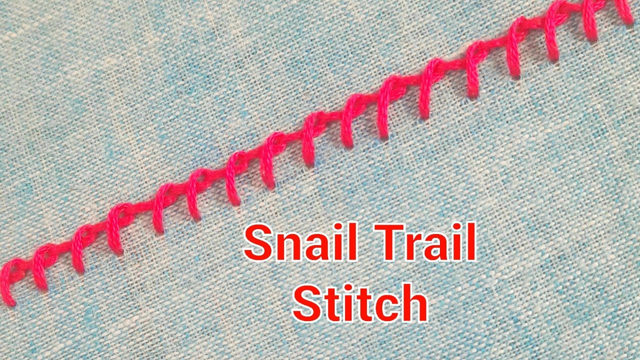 Snail Trail Stitch / Embroidery for beginners - YouTube