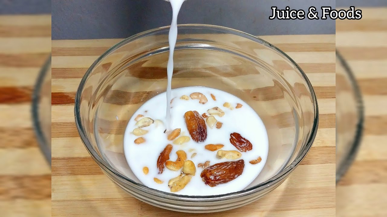 Add milk into dates and nuts, you will be amazed at the result! - YouTube