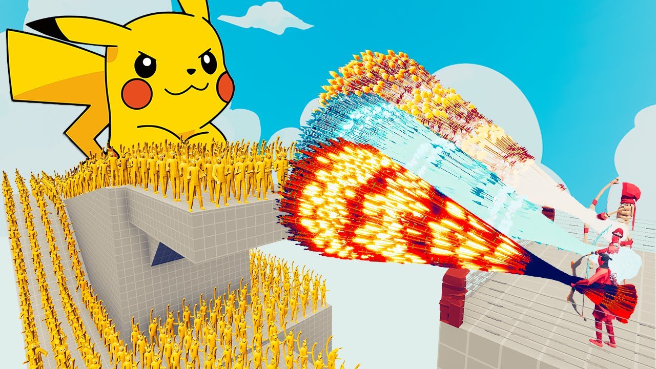 100x PIKACHU + 2x GIANT vs 3x EVERY GOD - Totally Accurate Battle ...