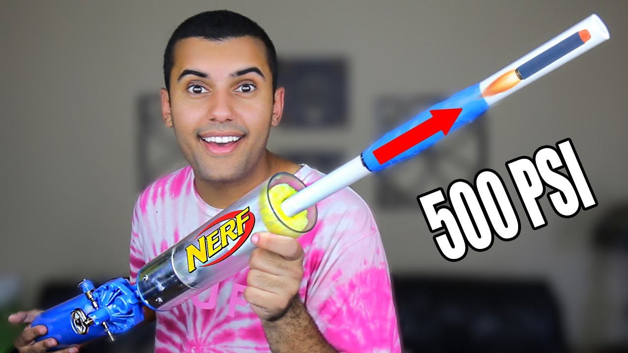 STRONGEST DIY NERF GUN MOD OF ALL TIME!!! 500 PSI!! *WORLD RECORD ...