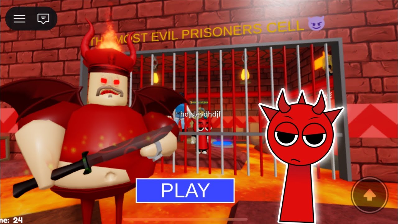 Devil Prison Run Play As Red Sprunki Gameplay - YouTube