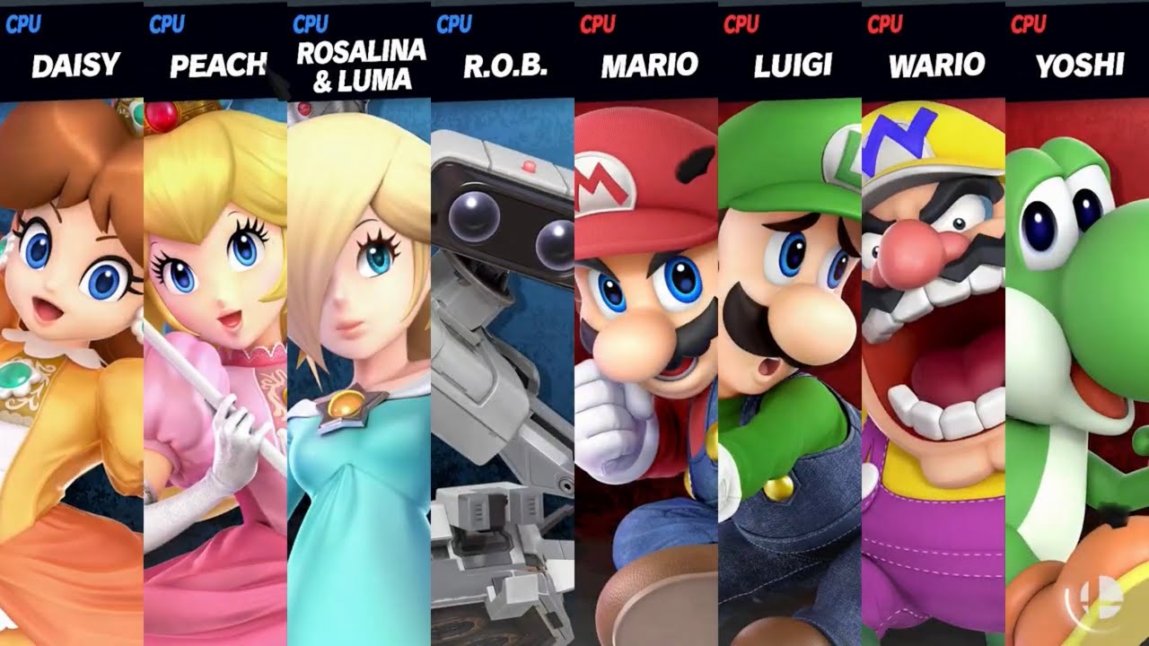 Super Smash Bros. Ultimate - Girls + The Robot Vs. SM64 DS - YouTube