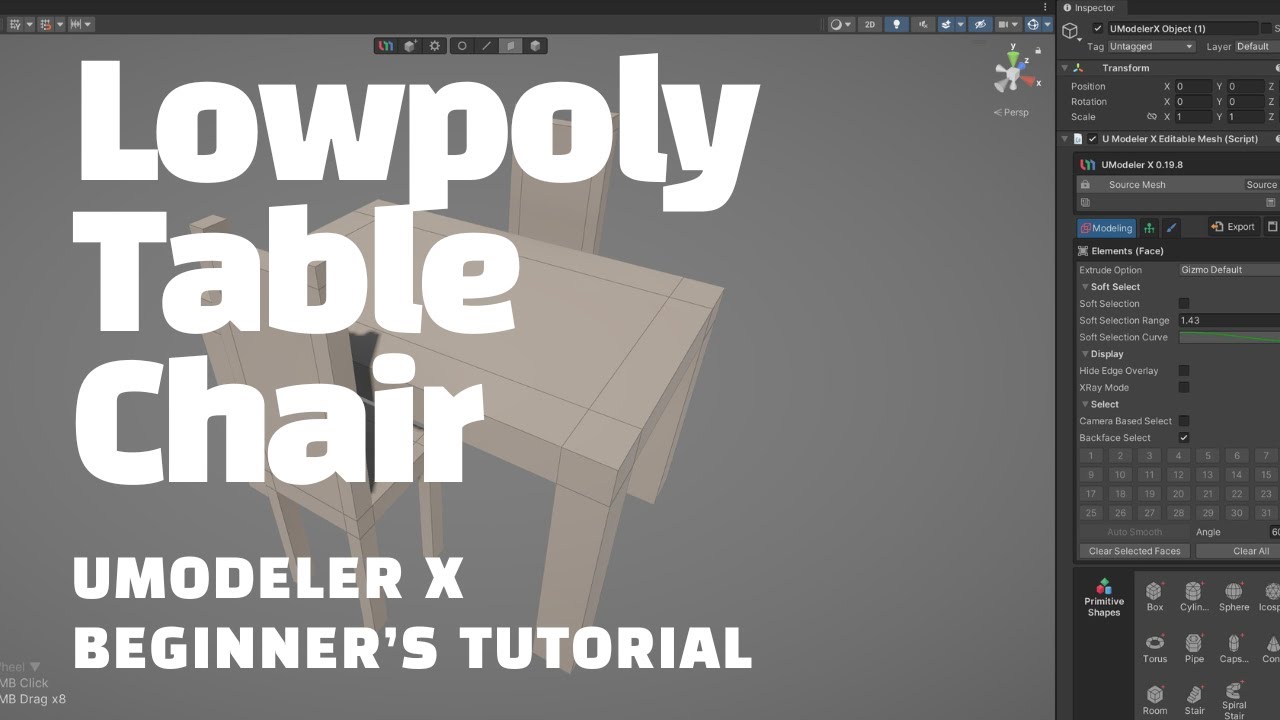 8. Modeling Tutorial – Low Poly Table and Chair - YouTube