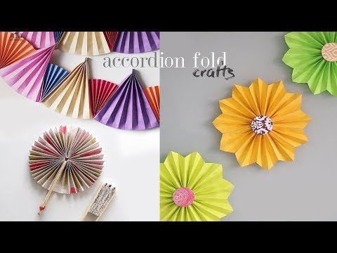 3 Easy Accordion Fold Crafts - YouTube