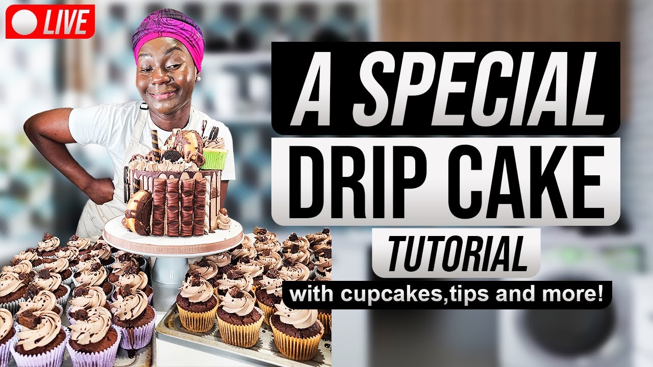 Decorate a PERFECT chocolate buttercream drip cake +cupcakes,tips and ...