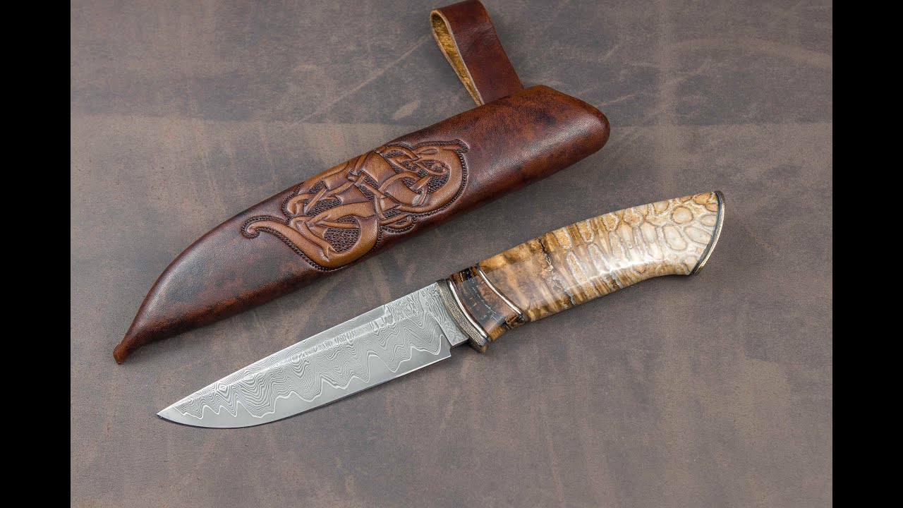 Scandinavian style knife (laminate S125V) - YouTube