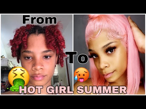24hr TRANSFORMATION to Hot Girl Summer Glow 🥵🍭🍋| *Wig installation included*