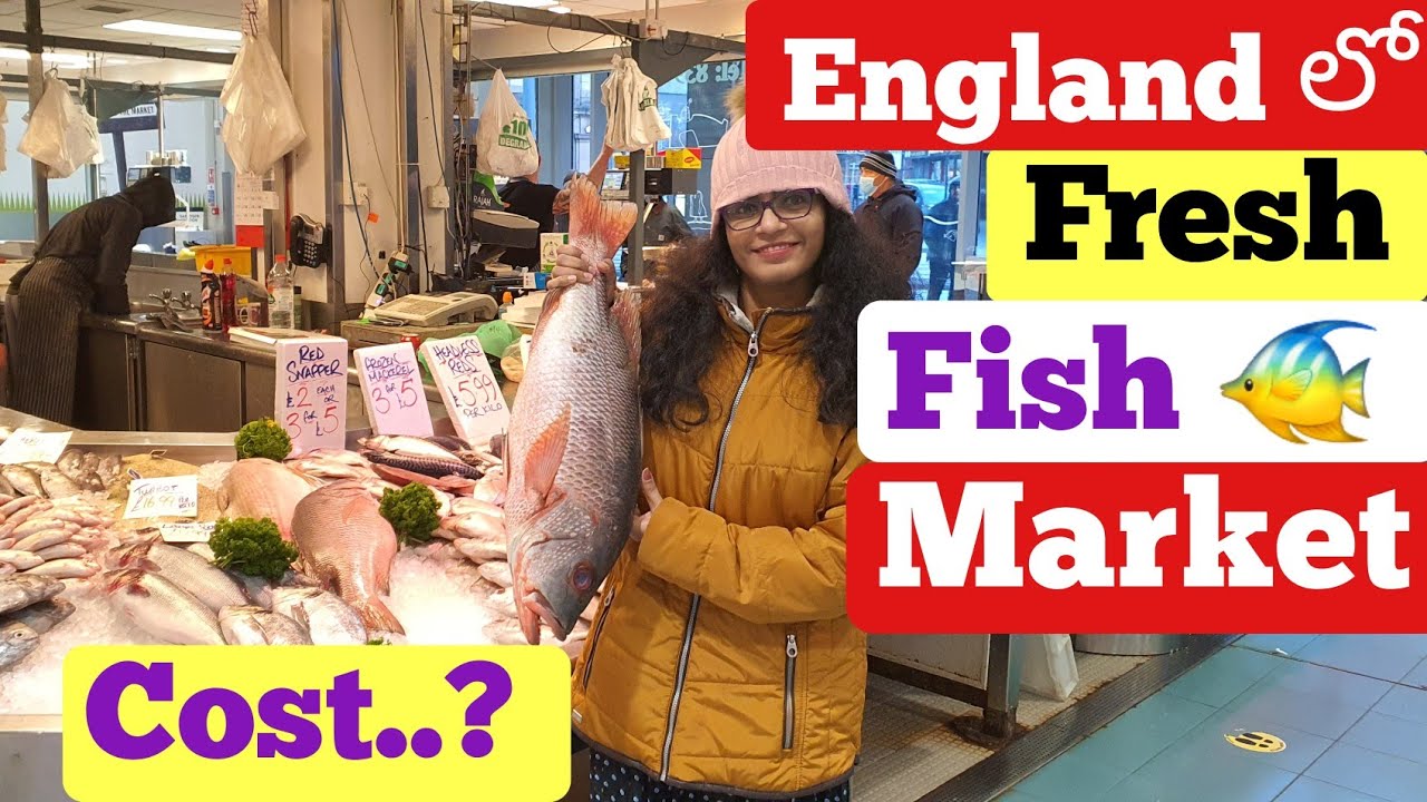 Fresh Fish🐠market in England|Crabs,Squids,Prawns,differentfishes in ...
