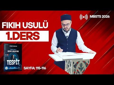 2026 MBSTS FIKIH USULÜ 1. Ders