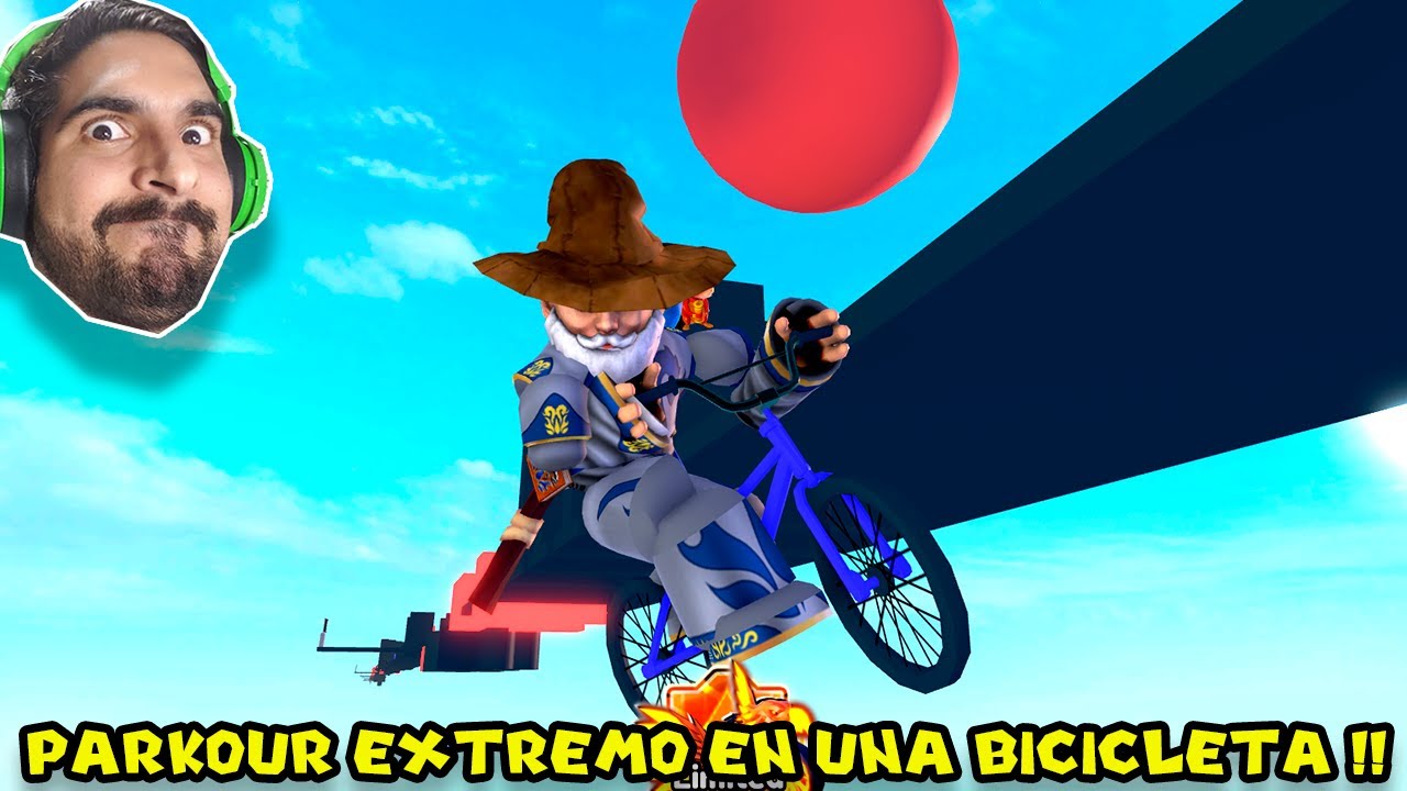 PARKOUR EXTREMO EN UNA BICICLETA !! - Obby but You are on a Bike ...